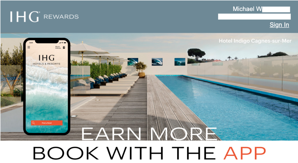 Book Through The IHG App, Earn 5,000 Bonus Points!